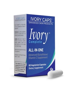 Ivory Caps ALL-IN-ONE Advanced Glutathione Vitamin C Supplement 60 veg ...