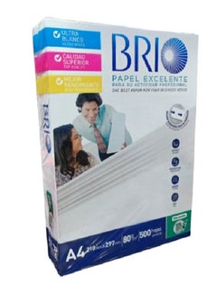SBC SBC 500-Sheets High-Quality Brio A4 Photocopy Paper White A4BRIO ...