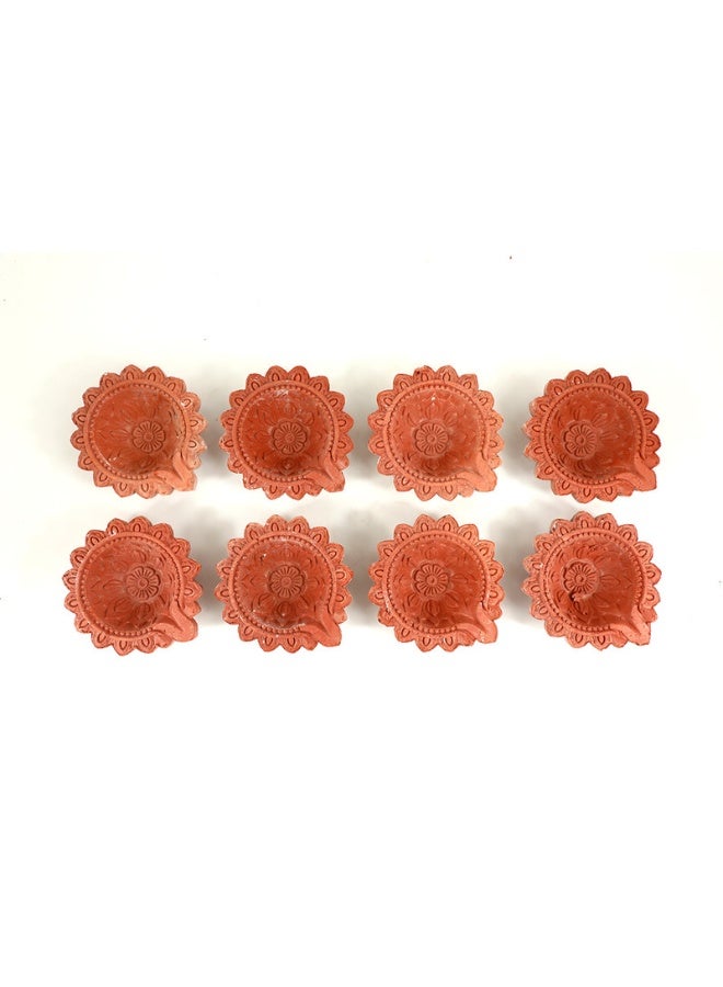 Buy Madhoor Plain Mitti Deepak Diya Set of 8 Pcs Online | 15 Minutes ...