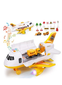Generic Airplane Toy Set with Mini Construction Cars and Helicopter ...