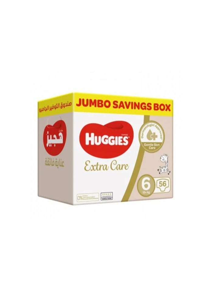Huggies Huggies Premium Care Diapers No. 6 56 Count Jumbo Box | Best ...