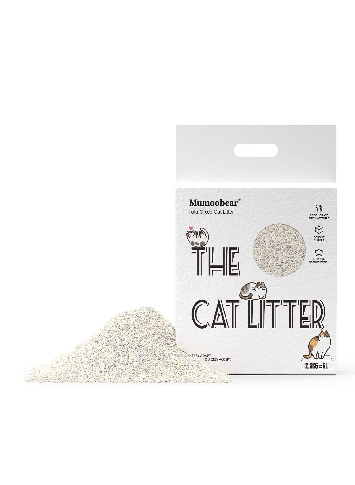 Mumoo Bear Mumoo Bear Clumping Cat Litters, Tofu, 3 in 1 Mixed Litter ...