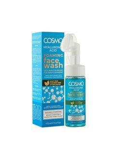 COSMO Hyaluronic Acid Foaming Face Wash With Built In Brush For Deep ...