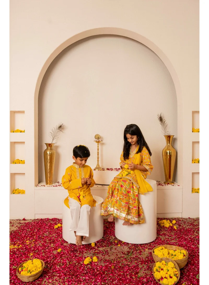 Matching Family Outfits Matching Yellow Ethnic Family Outfit Set ...