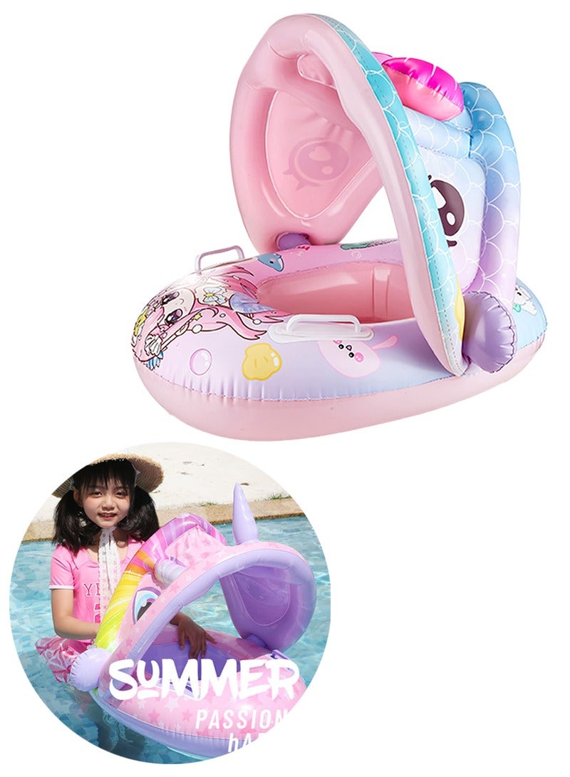 TAPIT Swimming Pool Float for Kids, Swimming Ring with Canopy, Children ...
