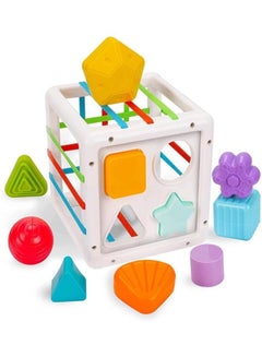 Generic Baby Sensory Bin Toddler Shape Sorter Toys Set Colorful Cube ...