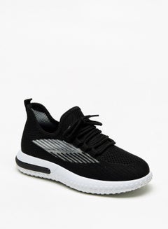 shoexpress Textured Running Shoes with Lace Up Closure and Pull Tabs ...