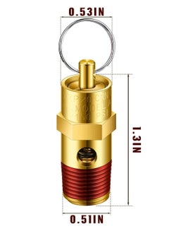 Generic Control Devices 4 Pieces 1/4in Male NPT Brass Safety Valve ...