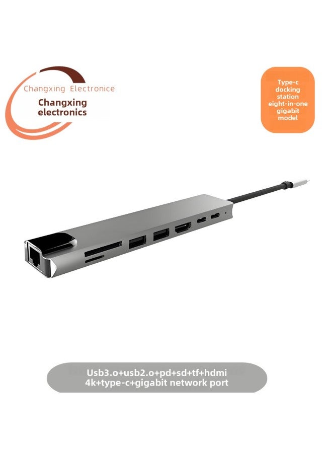 Generic Straight Hair Docking Station 8-in -1 Hub Multi-function Card ...