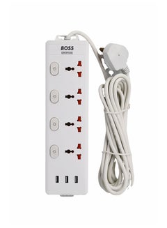 BOSS LIFE STYLE BOSS LIFE STYLE Extension Lead with USB Slots, 3 Way ...