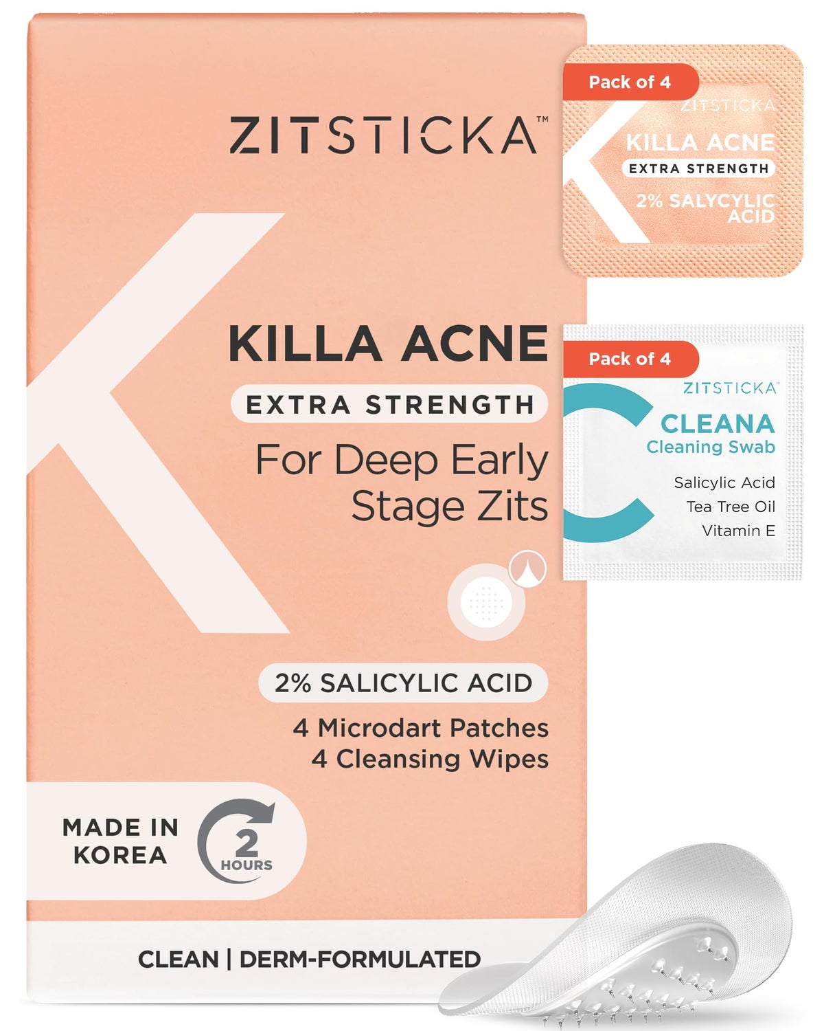 ZITSTICKA ZitSticka Extra Strength Killa Acne Patches for Face - World ...