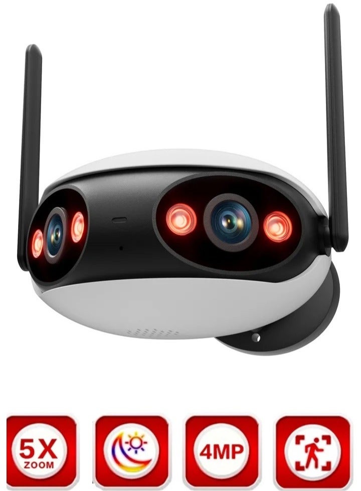 Generic 2K Dual Lens IP Camera Outdoor 180° View Angle Panoramic ...