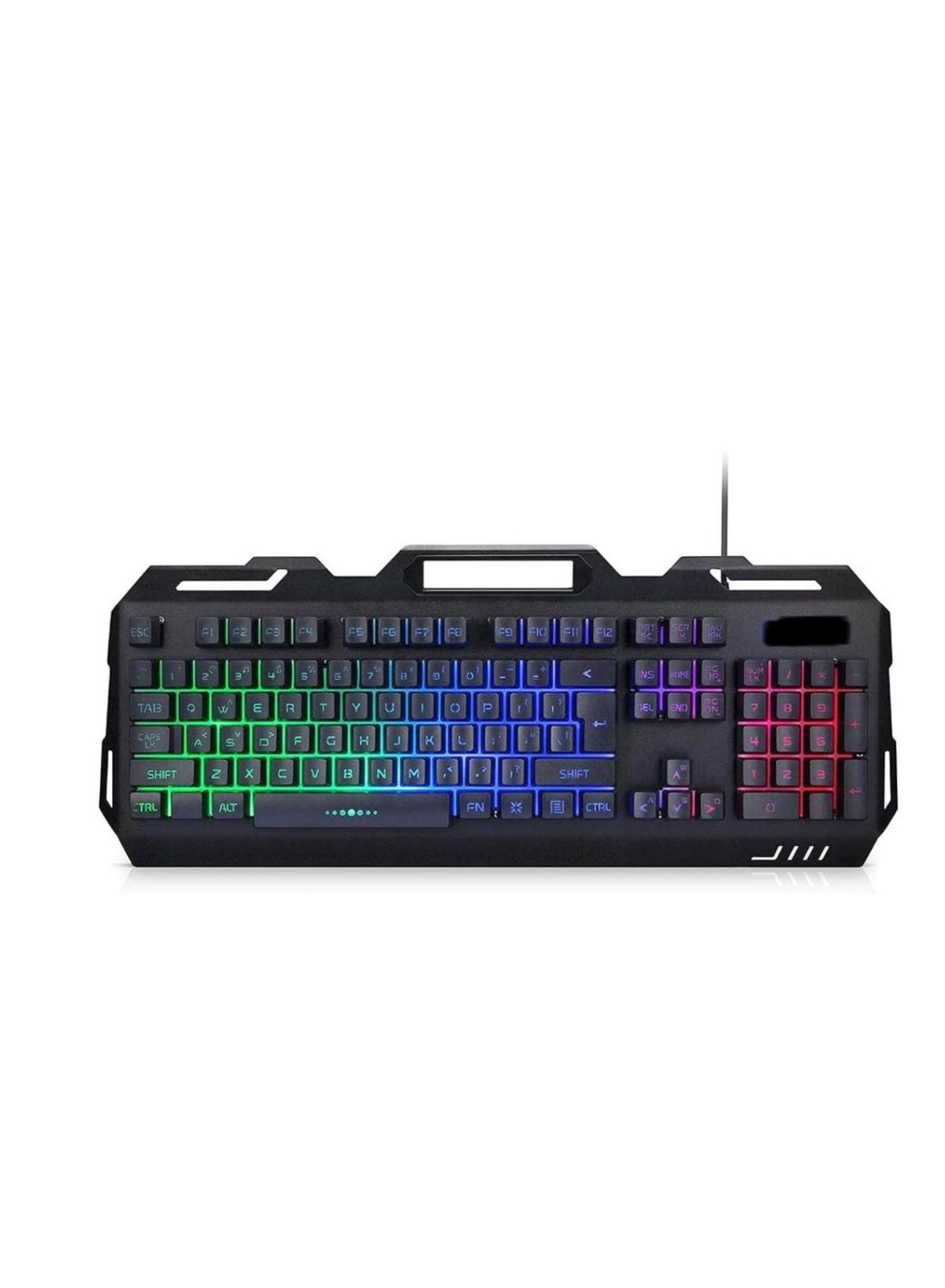 Gamma Gamma USB Wired Rainbow LED Lighted Keys background Gamming Metal ...