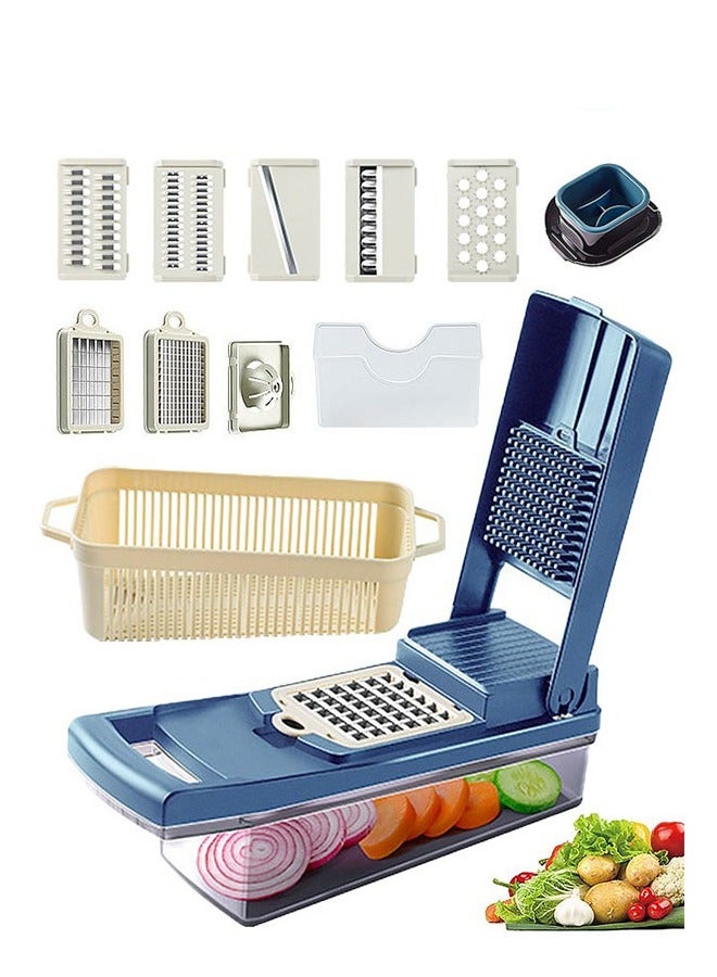 XiuWoo Vegetable Chopper Dicer Onion Chopper, 13 in 1 Vegetable Chopper ...
