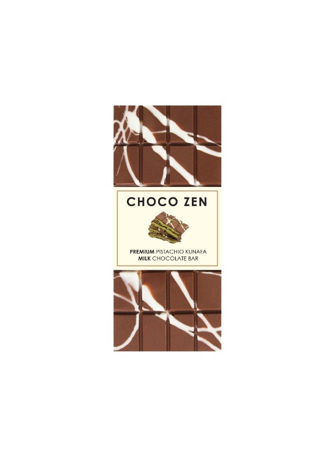 Choco Zen Choco Zen Premium Pistachio Kunafa Milk Chocolate Bar 100g ...