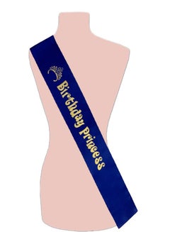 Generic Birthday Princess Sash Blue And Gold Color | Best Price UAE ...