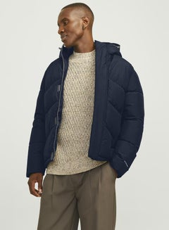 JACK & JONES Hooded Puffer Jacket with Full Zip KSA | Riyadh, Jeddah