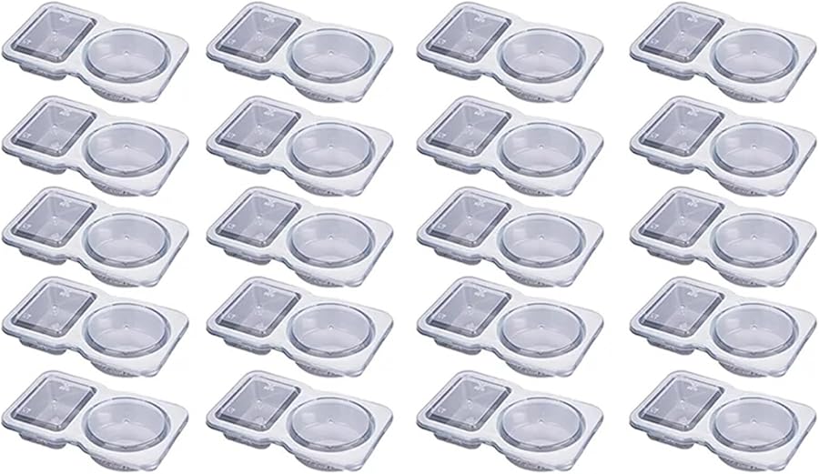 Generic 50 Pcs Reusable Double Compartment Snack And Condiment ...