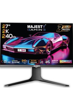 Majesty 27-Inch Gaming Monitor - 240Hz Refresh Rate and 1ms GTG ...