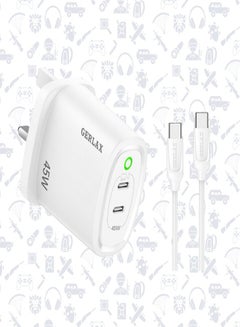 GERLAX 45W DUAL 6A Fast Charger and Cable with 2 USB-C Ports | Best ...