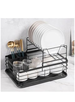 WENBO Dish Drying Stand Over Sink, 2 Tier Large Capacity Organizer Rack ...