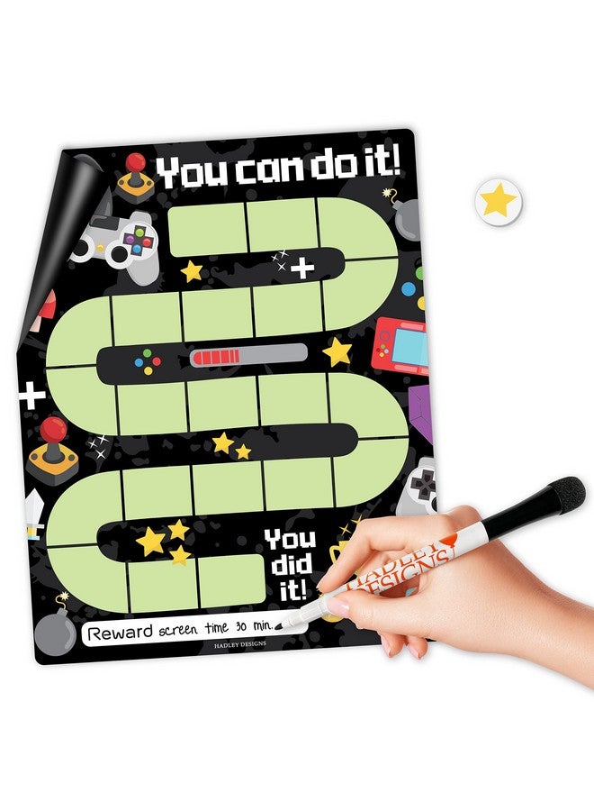 Hadley Designs Video Games Reward Chart For Kids Behavior Chart For ...