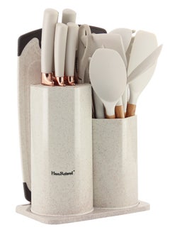 HausRoland 19 Pieces Knife Set for Kitchen, Cooking Utensils Set ...
