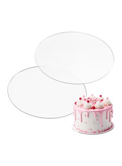 Generic Acrylic Cake Disc, 6.25 Inch 2 Pack - Round Acrylic Cake Disc ...