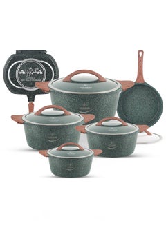 Life Smile Cookware Set 12 pieces -Pots and pans set Induction Bottom ...