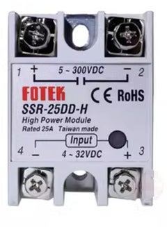 FOTEK SSR-25DD-H Solid State Relay, DC Control, 25A, 3-32VDC to 5 ...