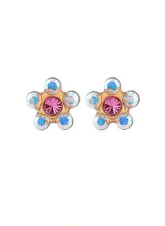 Studex Daisy Ab Crystal – October Rose 24K Pure Gold Plated Ear Studs ...