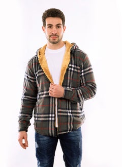 WHITE RABBIT Padded Long Sleeves Zipper Hooded Jacket Dark Grey Egypt ...