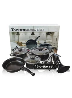 Kitchen Basics 13-Piece Black Cast Iron Kitchen Utensils & Cookware Set ...