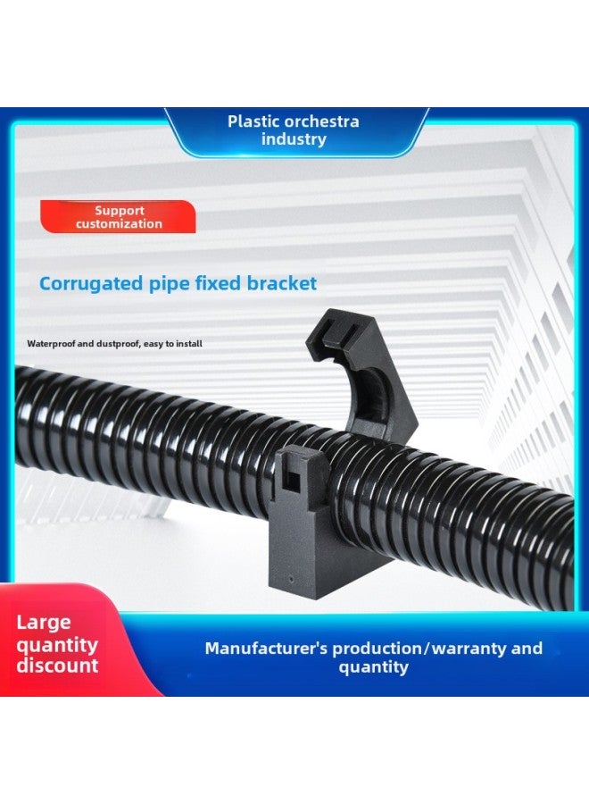 Generic [Corrugated Pipe Fixing Bracket] Black Plastic Corrugated Pipe ...