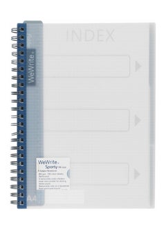 Foldermate WeWrite Sporty A4 White & Blue Spiral 3 Subject Ruled ...