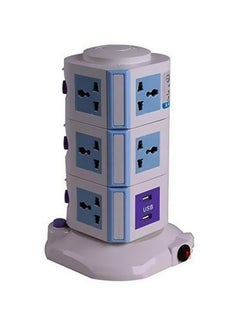 Generic 3 Layer Tower Vertical Extension Socket White/Blue | Best Price ...