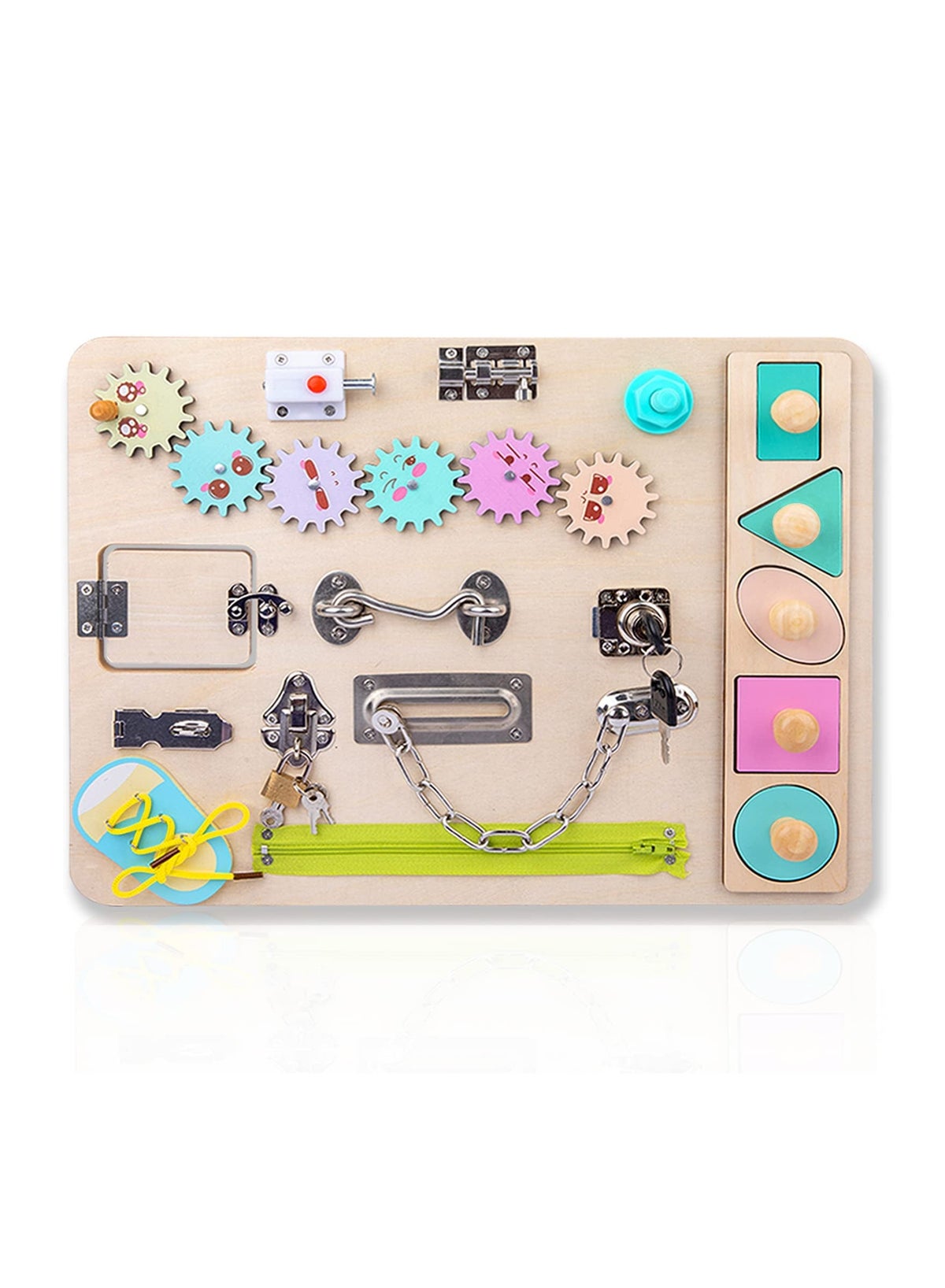 Generic Toddler Busy Board, Wooden Montessori Busy Board for Toddlers ...