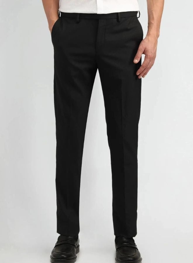 DAVANCHY Men Black Pant Formal Classic Pant Office & Business Wear ...