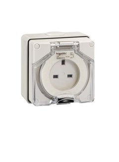 Schneider Schneider Surface Outlet 250V 13A 3 Flat IP66 Grey 56 Series ...