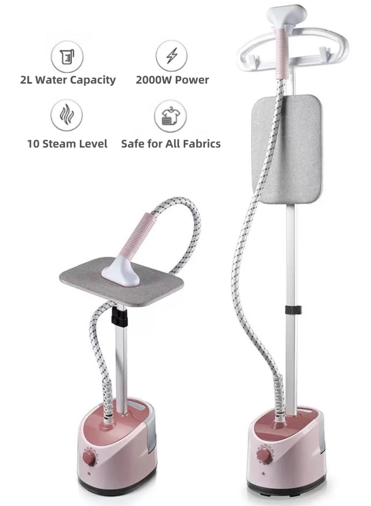 Al-Diyar Professional Garment Steamer Iron with Ironing Board, 2000w ...