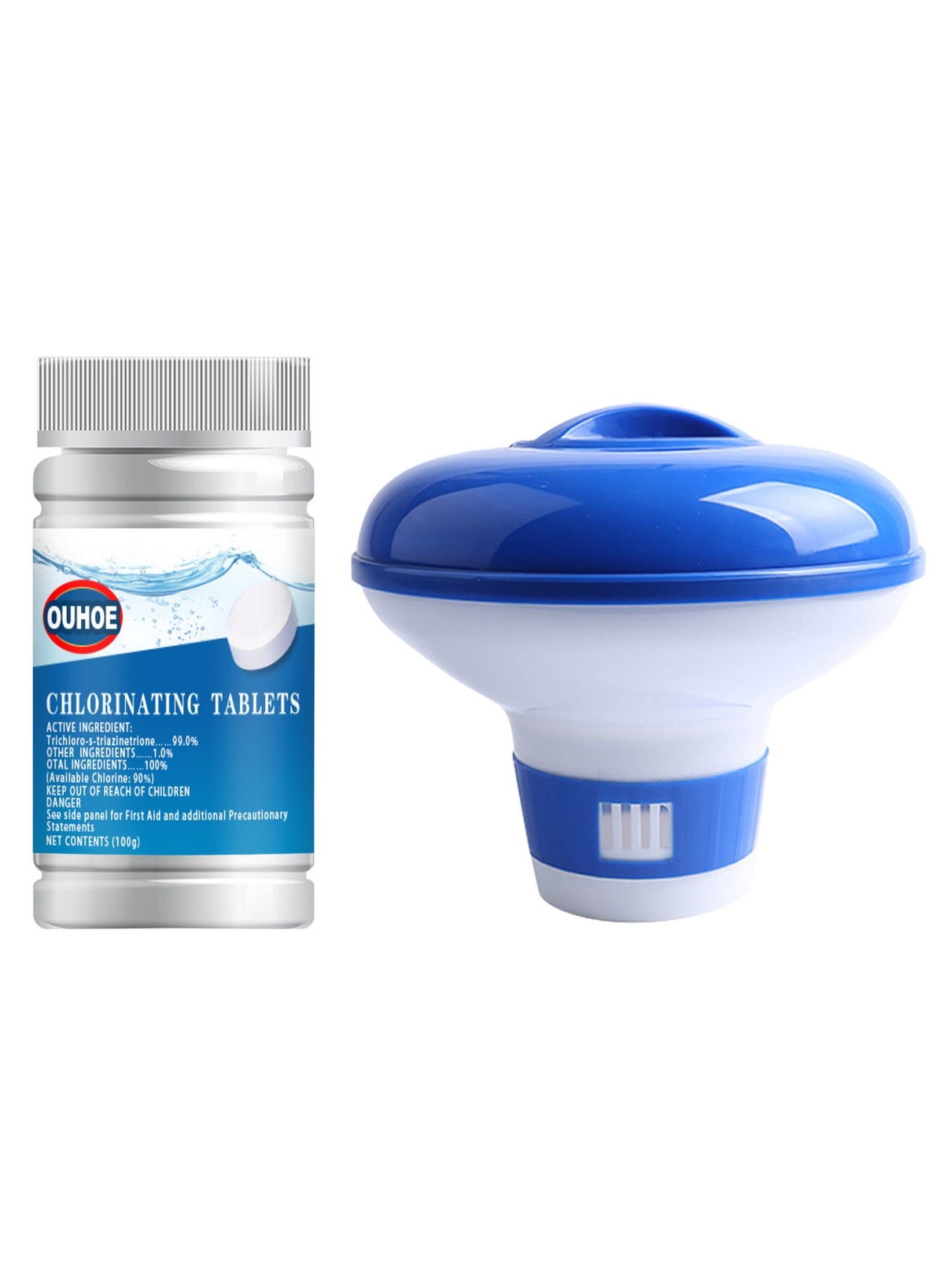 OUHOE 100g Swimming pool Cleaning Float, Multifunction Chlorinating ...