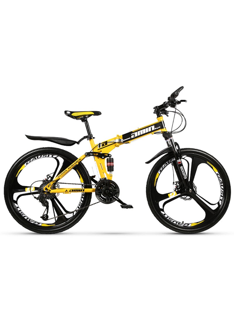 amin Folding Mountain Bike Foldable/Unfoldable Bike 26 Inch for Adult ...