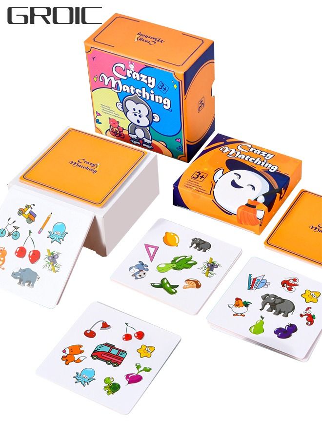 GROIC 54 Pieces Memory Match Cards Matching Game for Kids, Educational ...