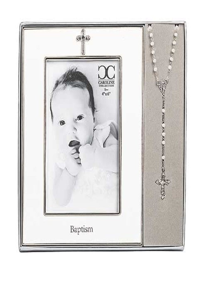 Roman Roman Baptism Frame and Rosary Gift Set, Photo 4x6 with Cross ...