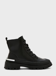 Ginger Back Detail Chunky Military Boot | Best Price UAE | Dubai, Abu Dhabi