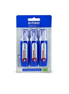 Maxi MAXI CORRECTION PEN METAL TIP 12 ML 3 PC IN A BLISTER CARD UAE ...