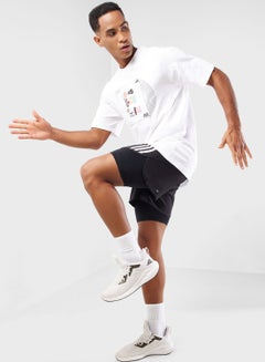 Adidas 2In1 Own The Run 3 Stripes Shorts UAE | Dubai, Abu Dhabi