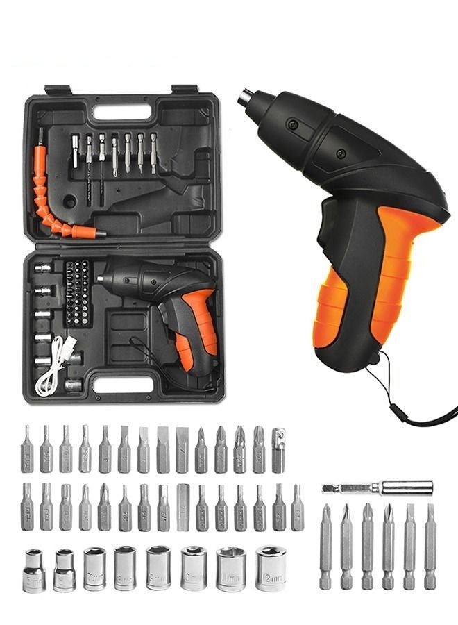 MIXDE Cordless Screwdriver Tool Kit,47 PCS 4.8V Electric Cordless ...