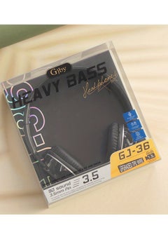 Gjby Stereo Headphone With Microphone Smart Function On-Ear Retractable Headset For Calling ...