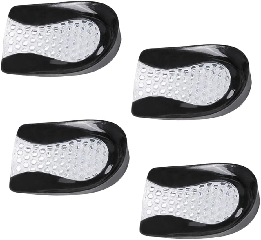 Generic 2 Pairs Black Honeycomb Heel Pads Breathable Shock Absorbing ...